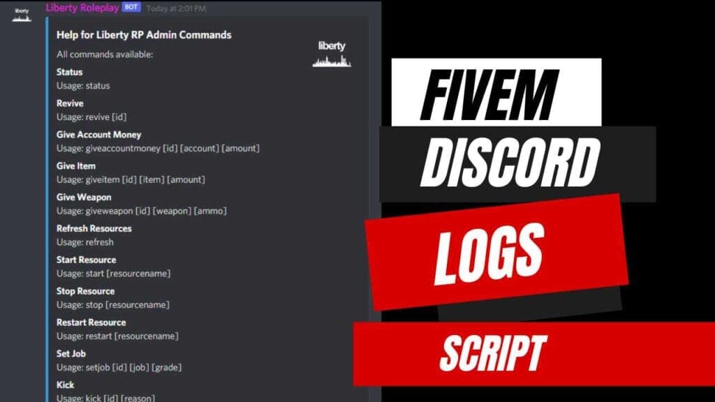 fivem discord logs script - FiveM Store