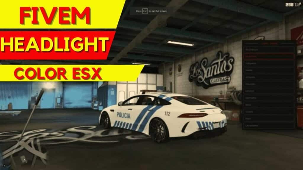 fivem headlight color esx - FiveM Store
