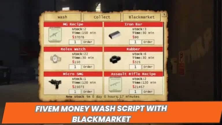 fivem money wash script with blackmarket - FiveM Store