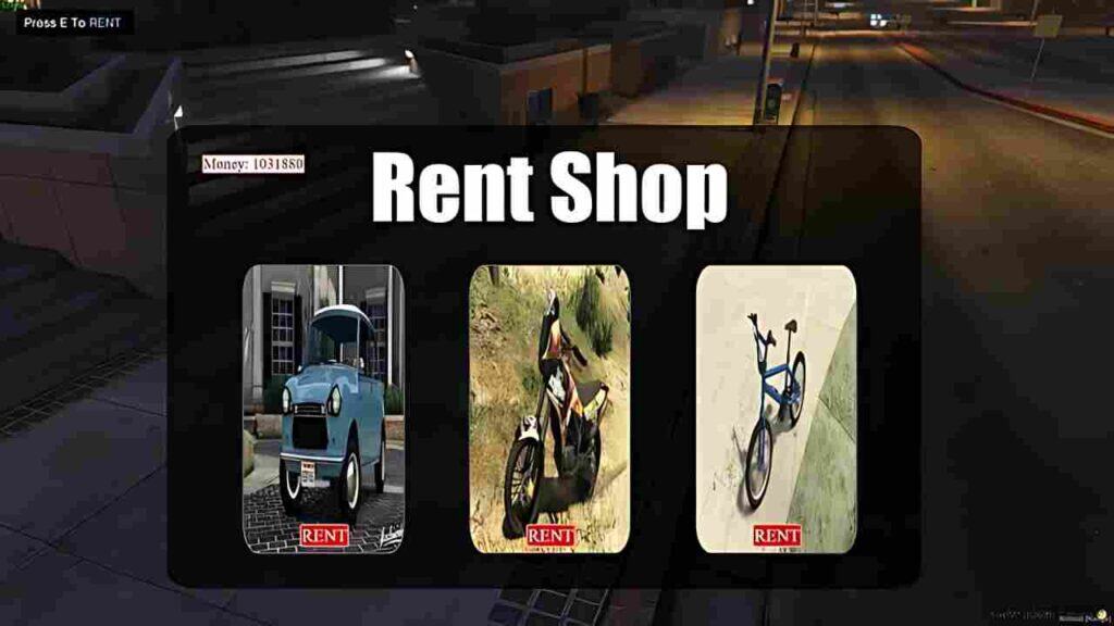 Fivem Vehicle Rent - FiveM Store